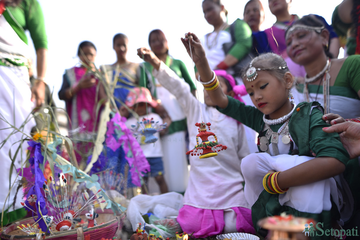 काठमाडौंमा मनाइयो समा-चकेवा(फोटोफिचर) :: नारायण महर्जन :: Setopati